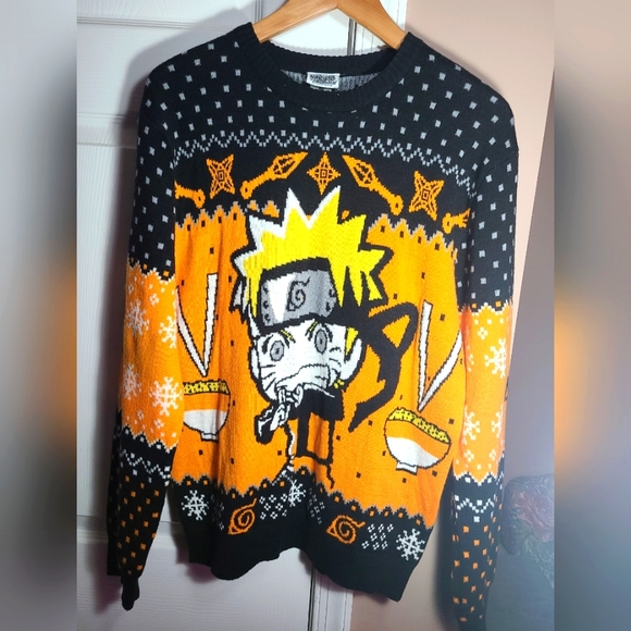 Naruto | Sweaters | Naruto Shippuden Sweater Orangeblack Chibi Naruto ...